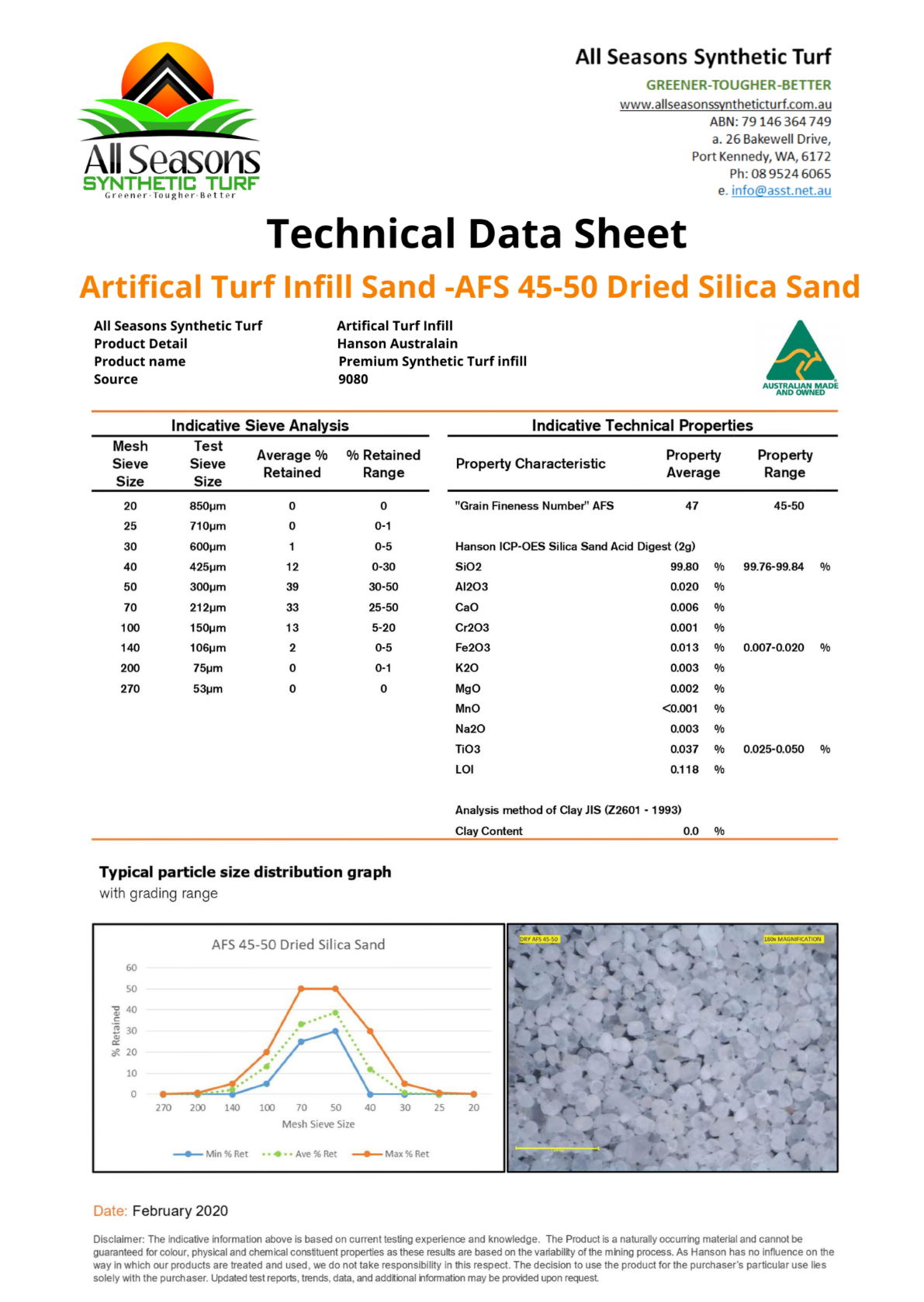 Premium Turf Infill Sand 20kg - All Seasons Synthetic Turf